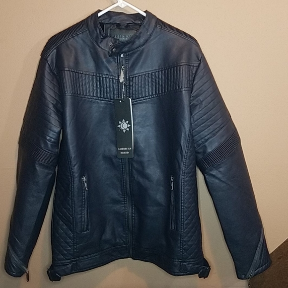 American Breed | Jackets & Coats | American Breed Pleather Jacket Mens ...